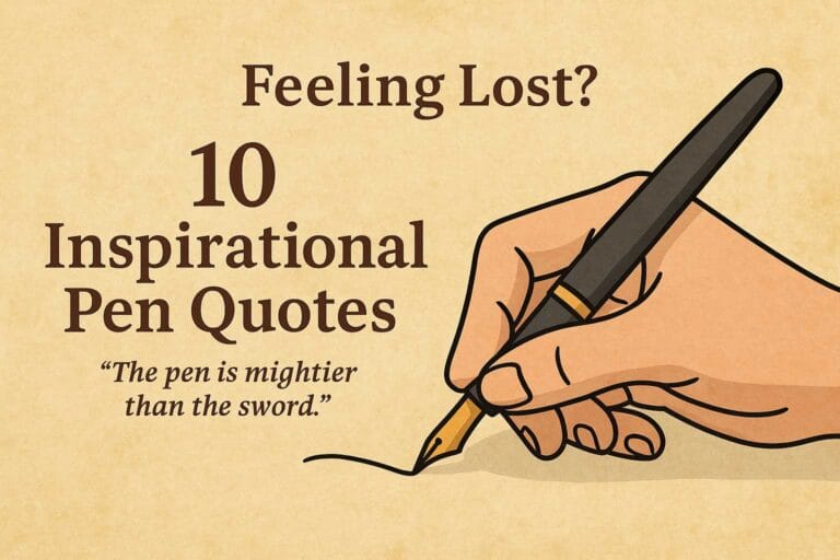 Feeling Lost? 10 Pen Quotes by Famous People to Inspire - Pen Vibe